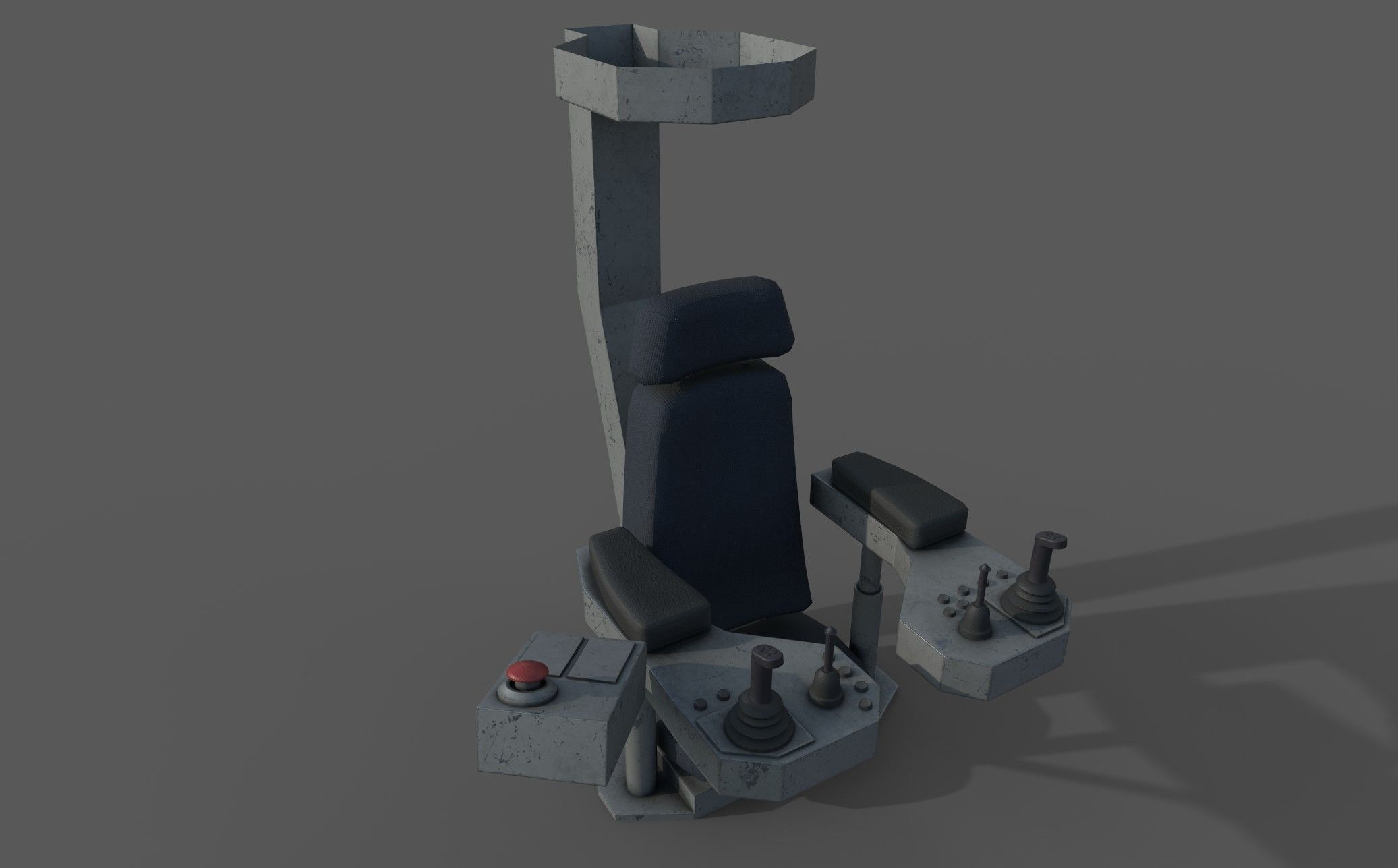 3D model Control panel with joysticks - crane or gantry VR / AR / low ...