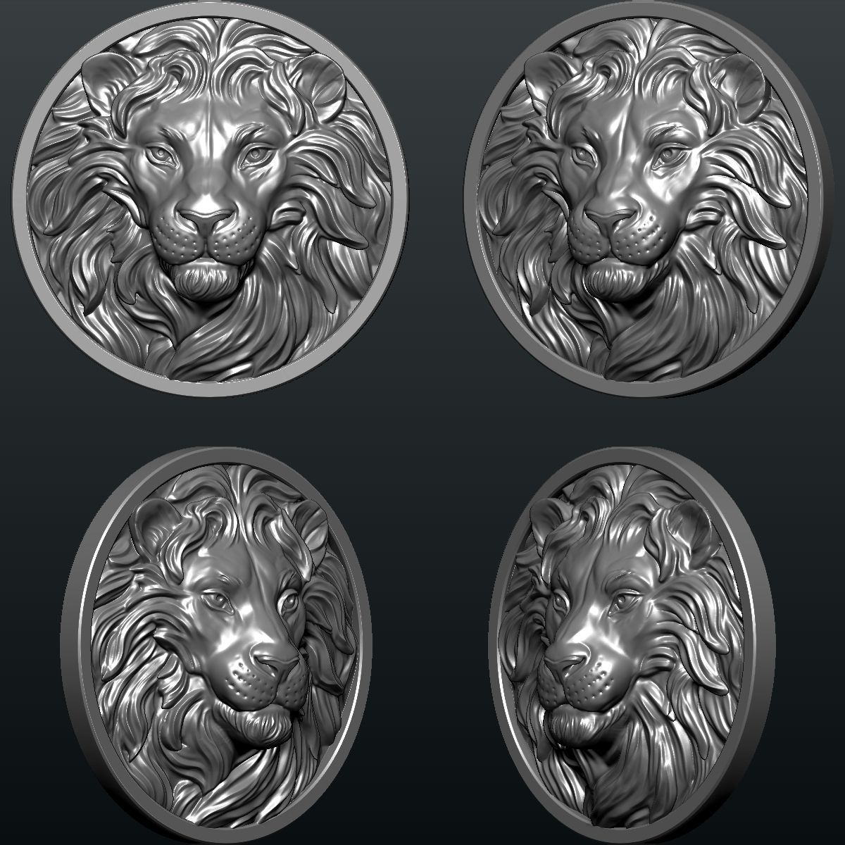 Lion Coin 3D model 3D printable | CGTrader