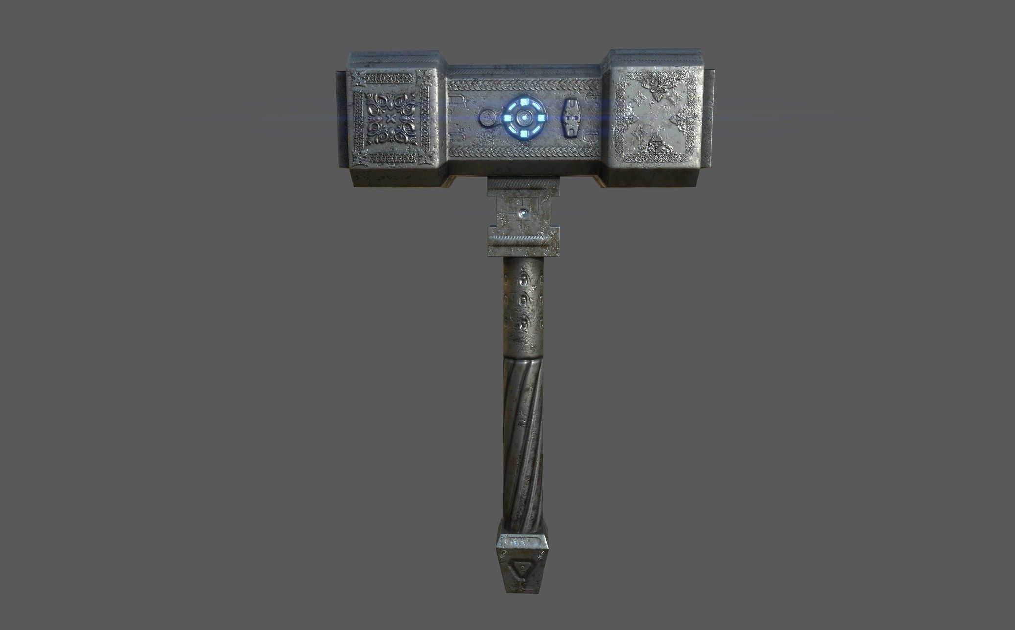 3D model Futuristic Hammer - Cyber Maul VR / AR / low-poly | CGTrader