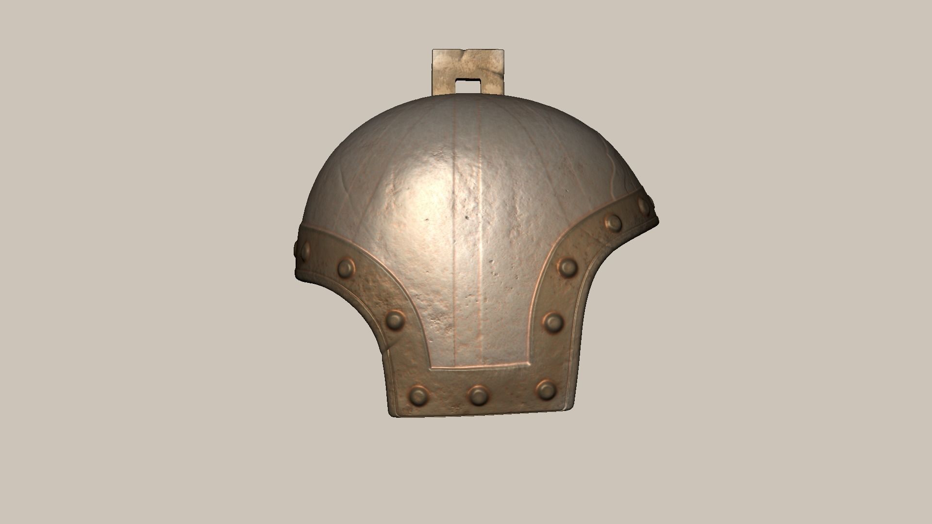 3D model Chinese Rust Medieval Helmet - Character Design VR / AR / low ...