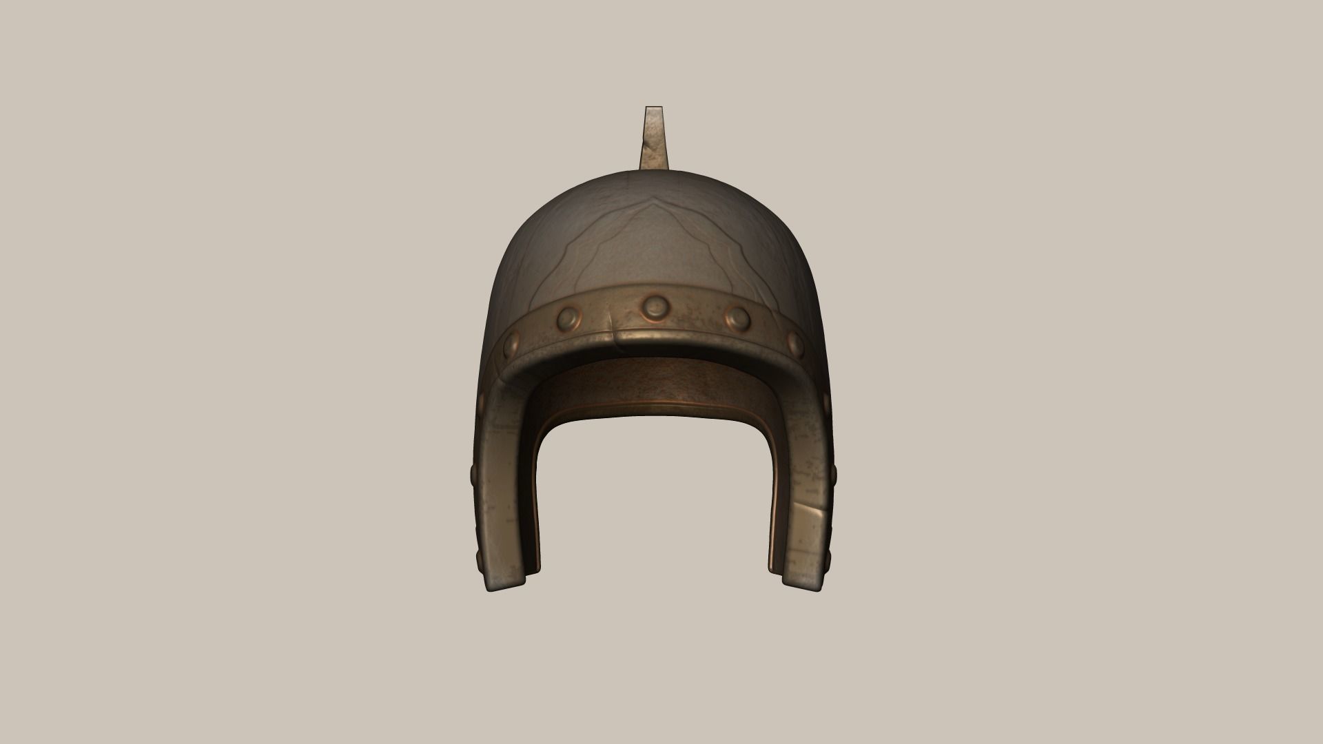 3D model Chinese Rust Medieval Helmet - Character Design VR / AR / low ...