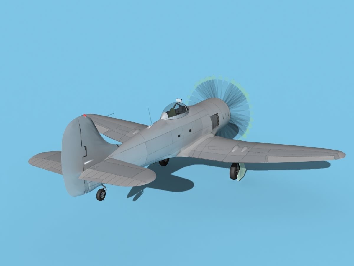 Hawker Tempest MKII Unmarked 3D model animated rigged | CGTrader