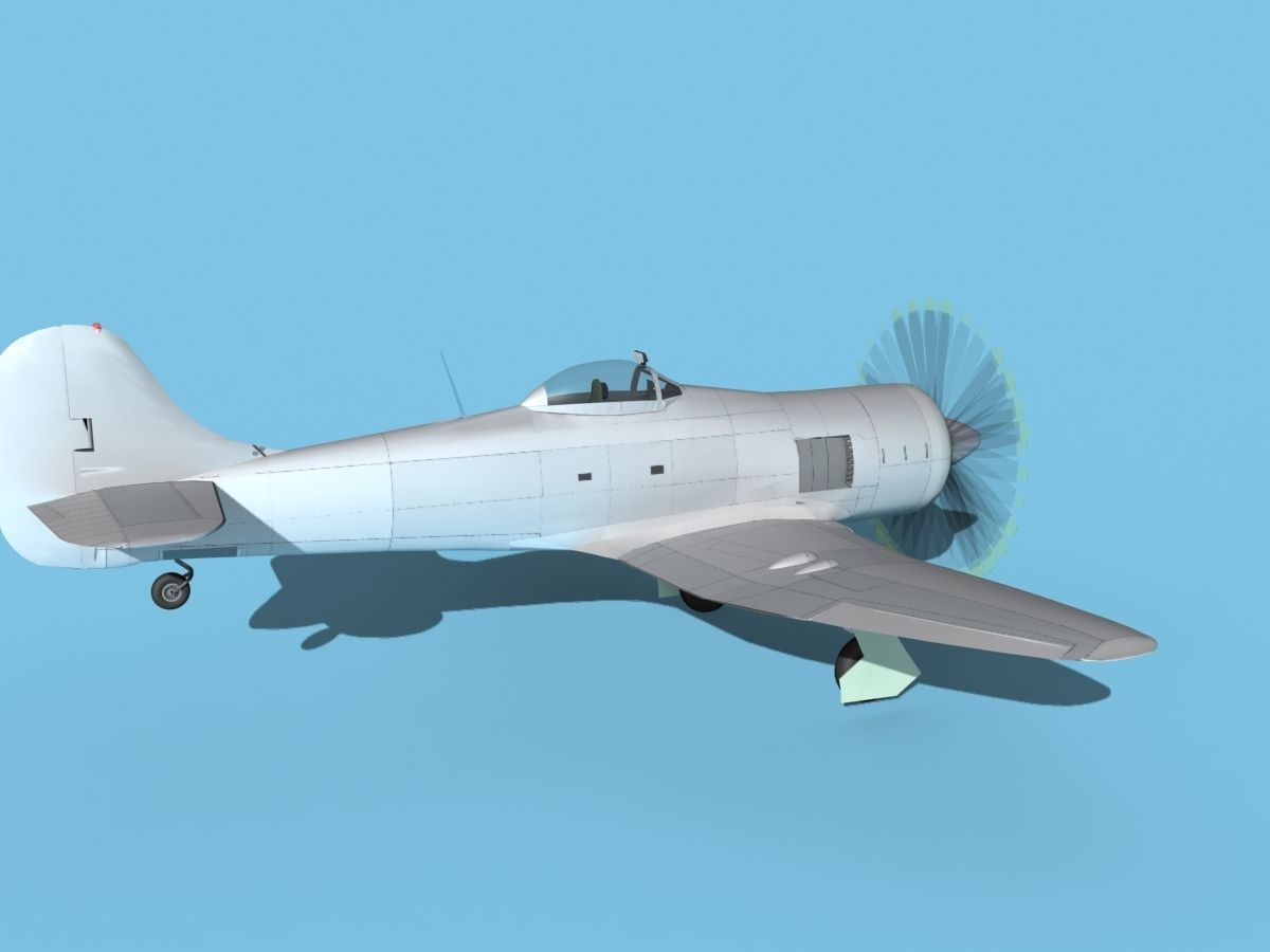 Hawker Tempest MKII Unmarked 3D model animated rigged | CGTrader