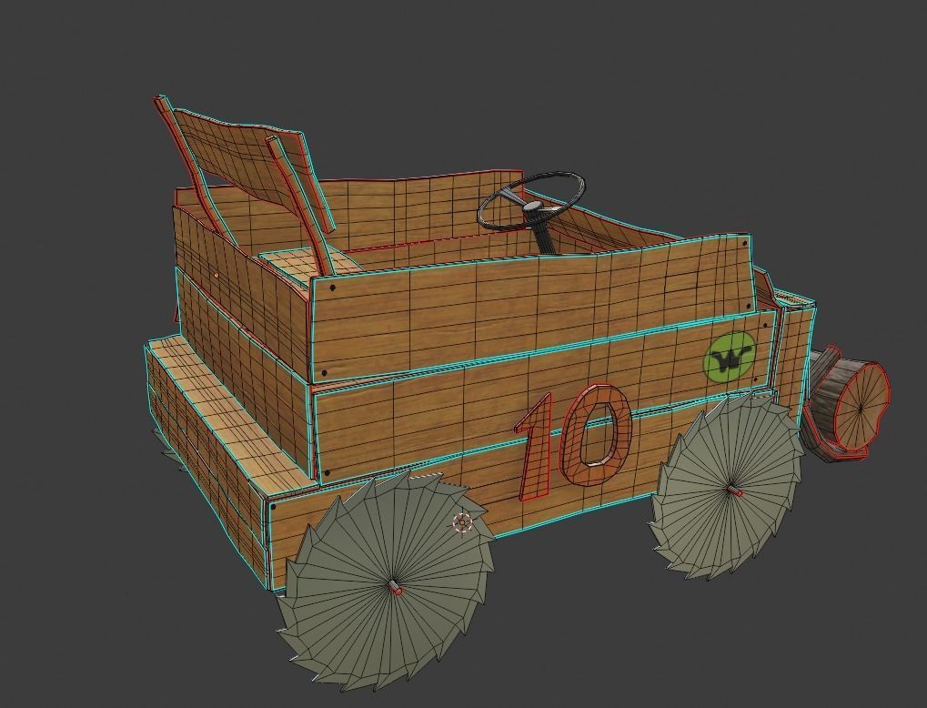 3D model Race Car 10 Sawtooth in the Buzzwagon VR / AR / low-poly ...