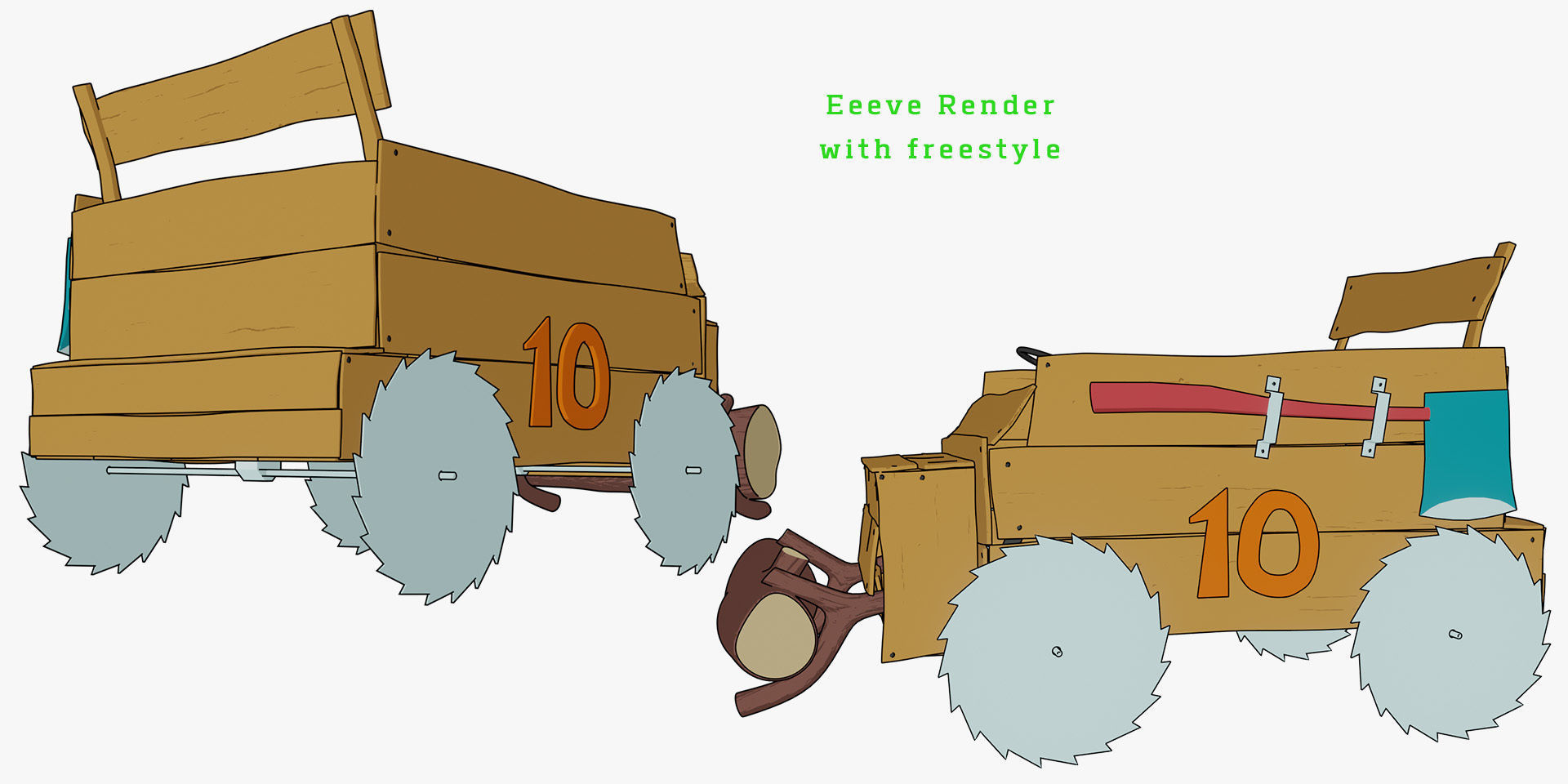 3D model Race Car 10 Sawtooth in the Buzzwagon VR / AR / low-poly ...