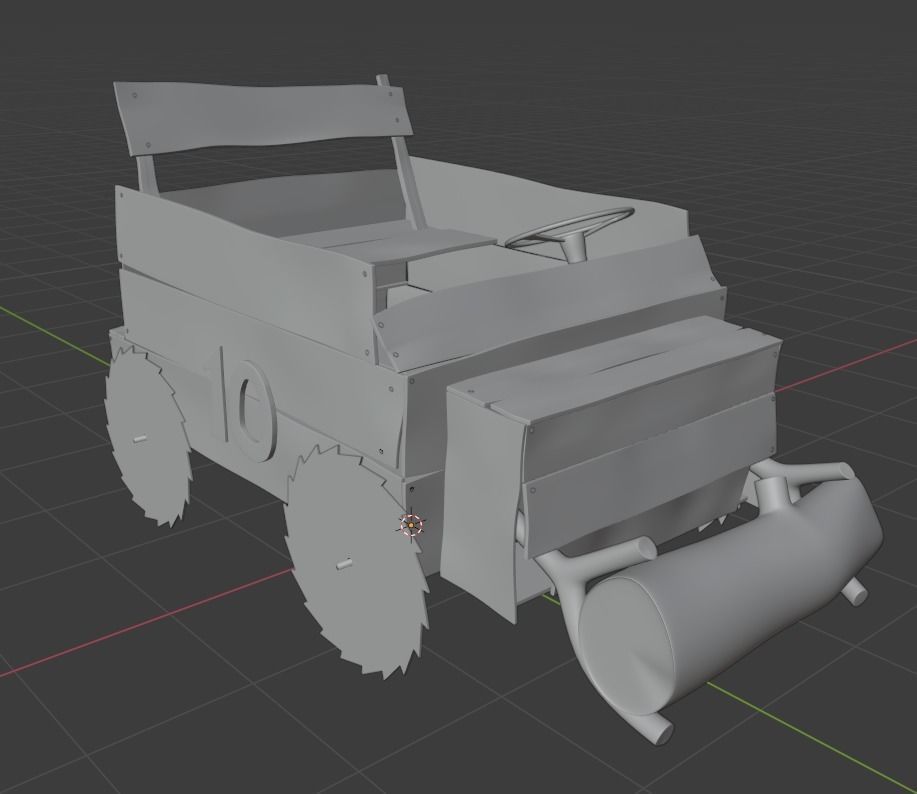 3D model Race Car 10 Sawtooth in the Buzzwagon VR / AR / low-poly ...