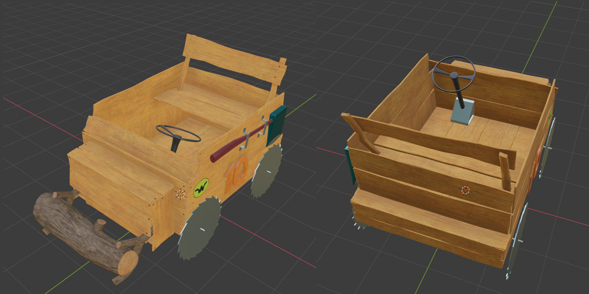 3D model Race Car 10 Sawtooth in the Buzzwagon VR / AR / low-poly ...