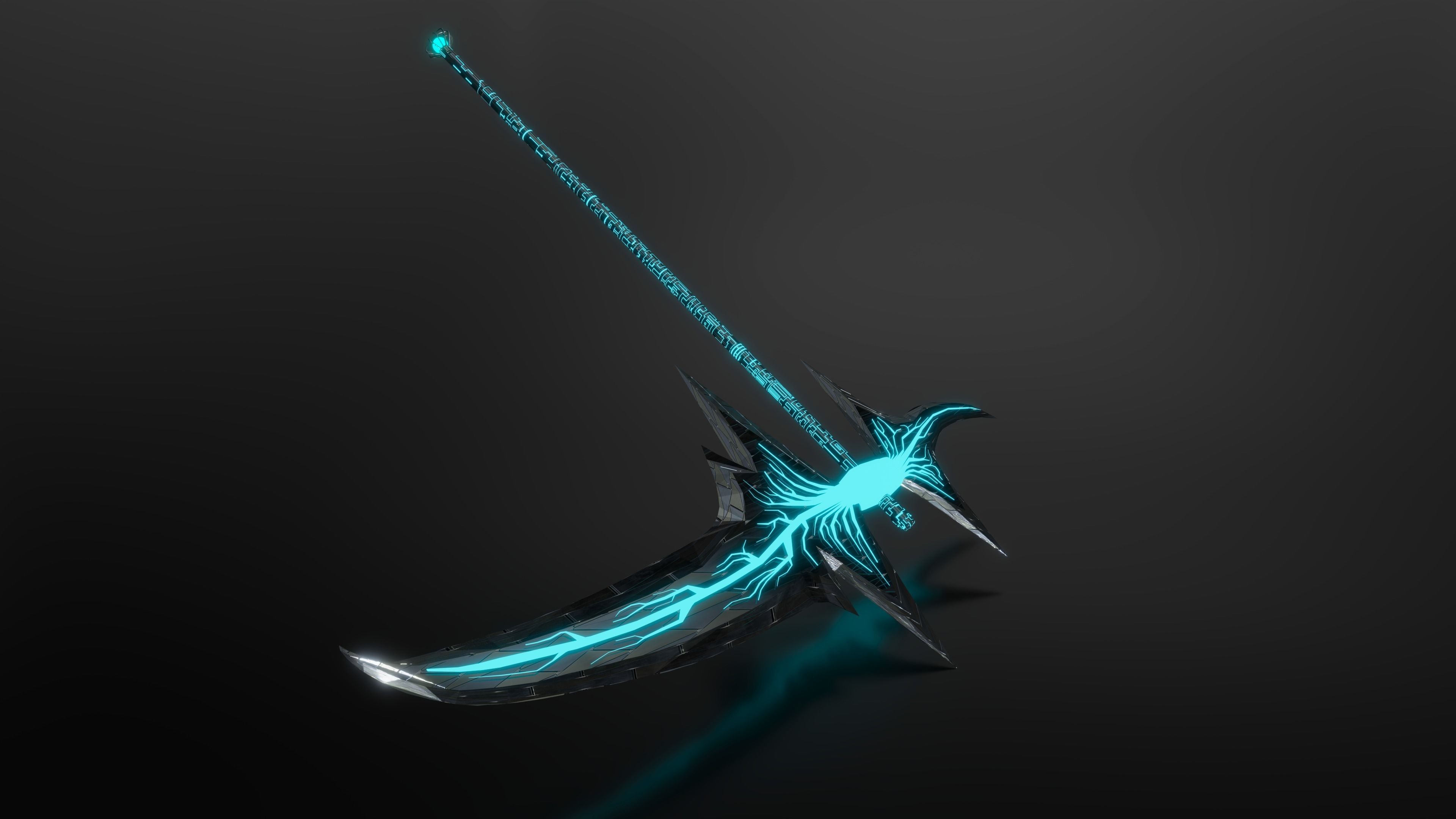 3D model Scythe sword that glows VR / AR / low-poly | CGTrader
