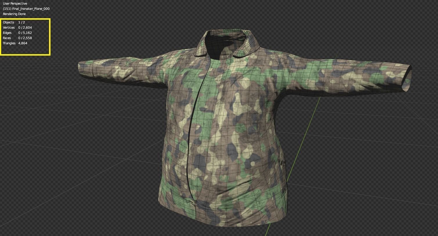 3D model Jacket made on leather and with camo texture VR / AR / low-poly | CGTrader
