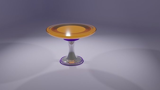 Futuristic table with glass metal and emission materials 3D model ...