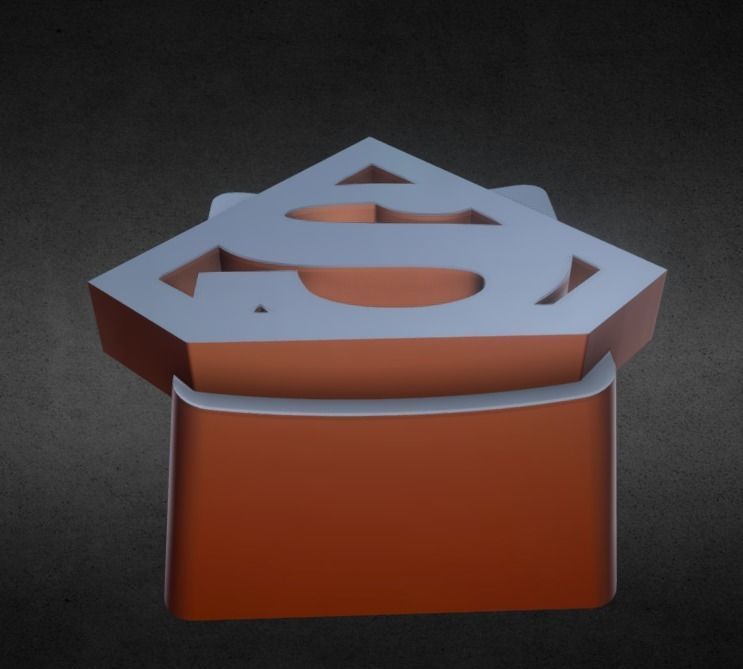 Superman Keycap free 3D model 3D printable | CGTrader