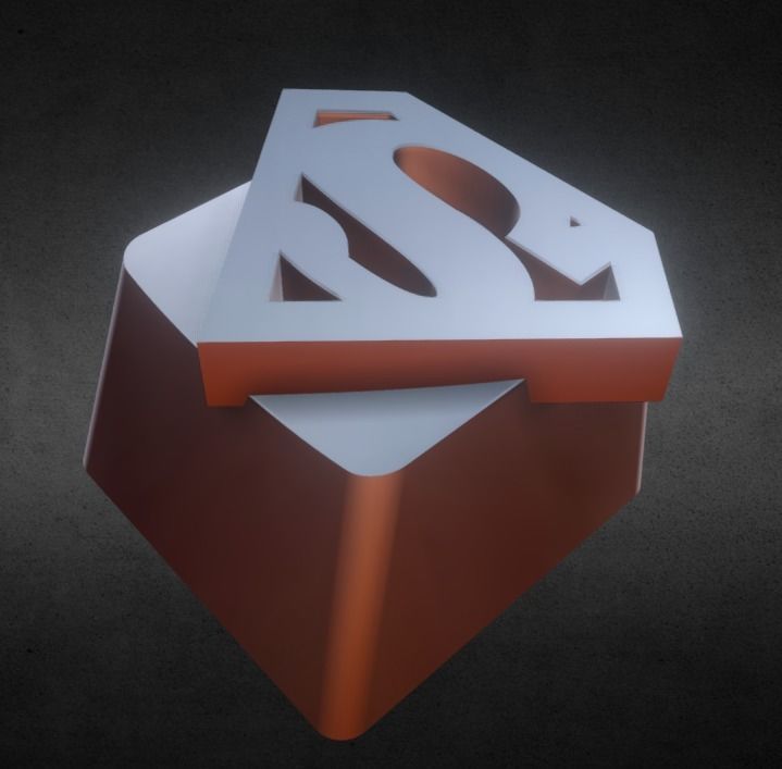 Superman Keycap free 3D model 3D printable | CGTrader