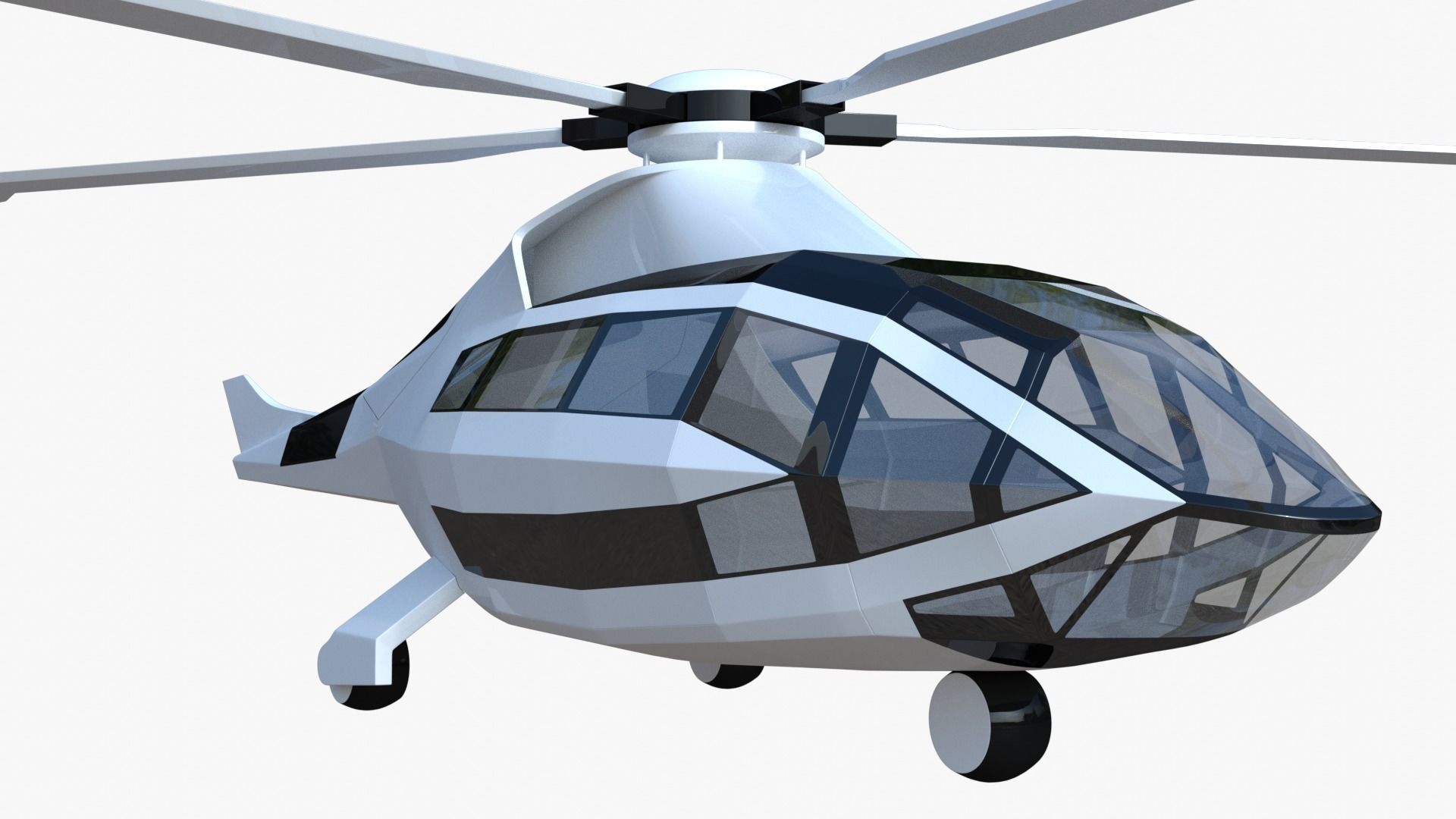 Bell FCX helicopter 3D model | CGTrader