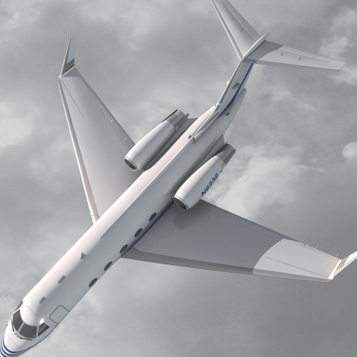 Gulfstream 3D model animated rigged | CGTrader