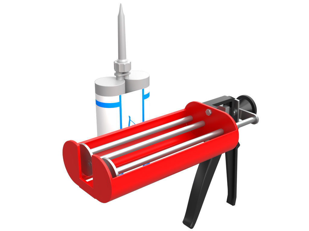 Dual Epoxy Gun 3D model | CGTrader
