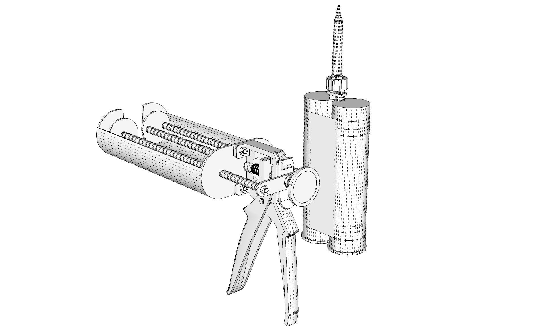 Dual Epoxy Gun 3D model | CGTrader