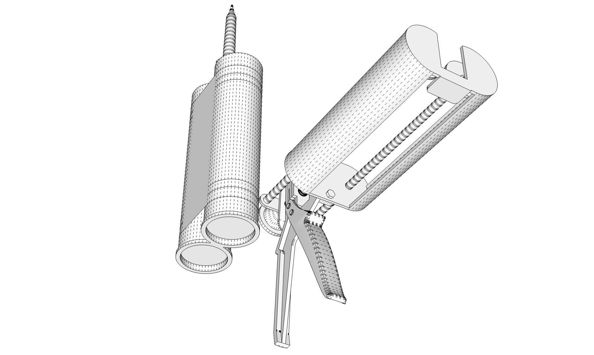 Dual Epoxy Gun 3D model | CGTrader