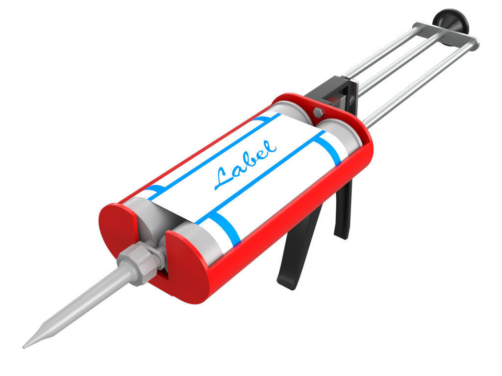 Dual Epoxy Gun 3D model | CGTrader