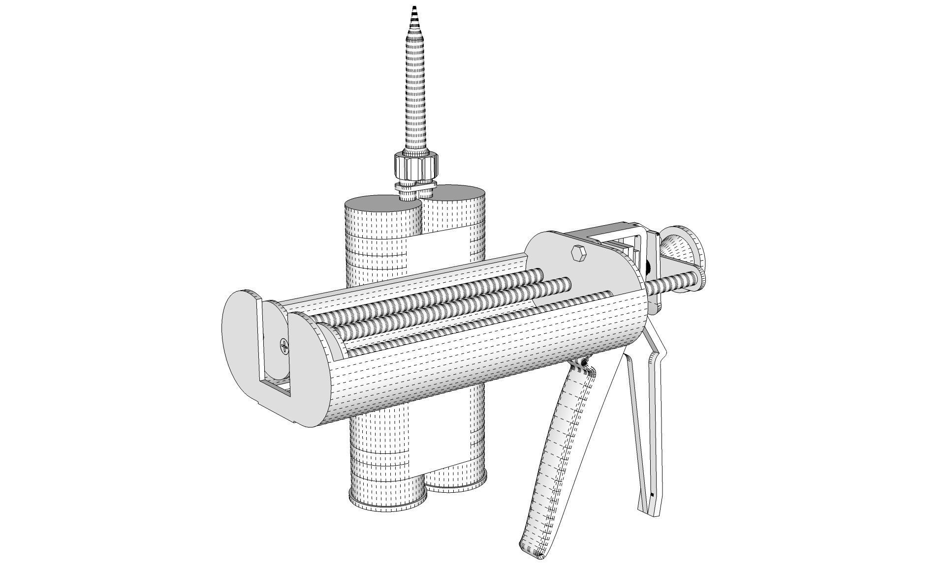 Dual Epoxy Gun 3D model | CGTrader