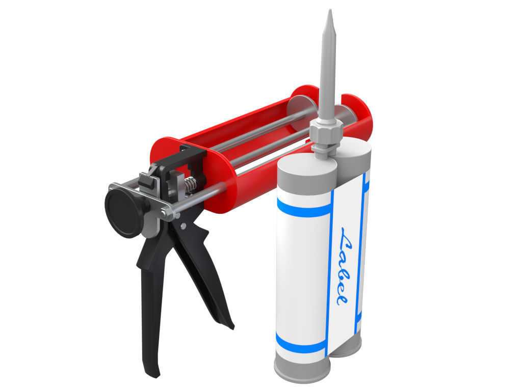 Dual Epoxy Gun 3D model | CGTrader