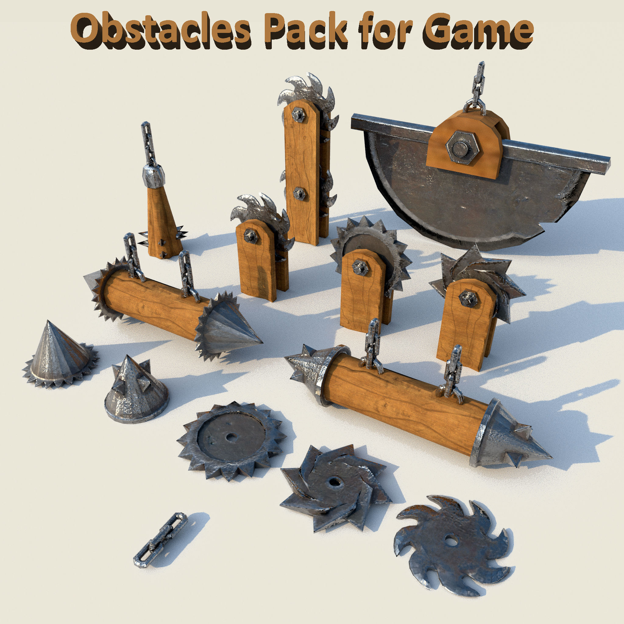 3D model Modular Obstacles Pack for Game VR / AR / low-poly | CGTrader