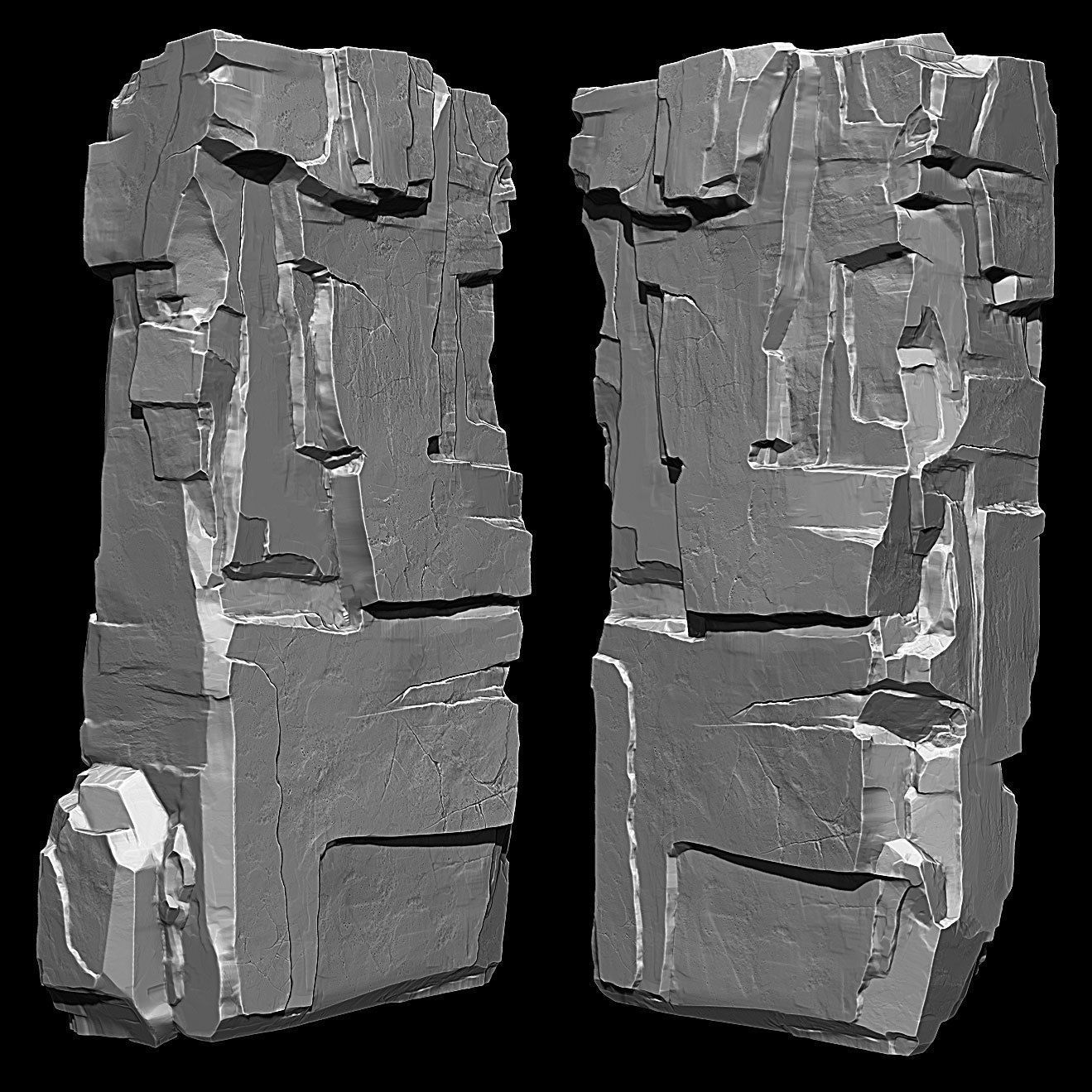 High Poly Rock stone sculpture 3D model | CGTrader