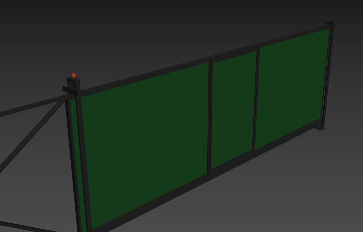 Sliding gates 3D model | CGTrader