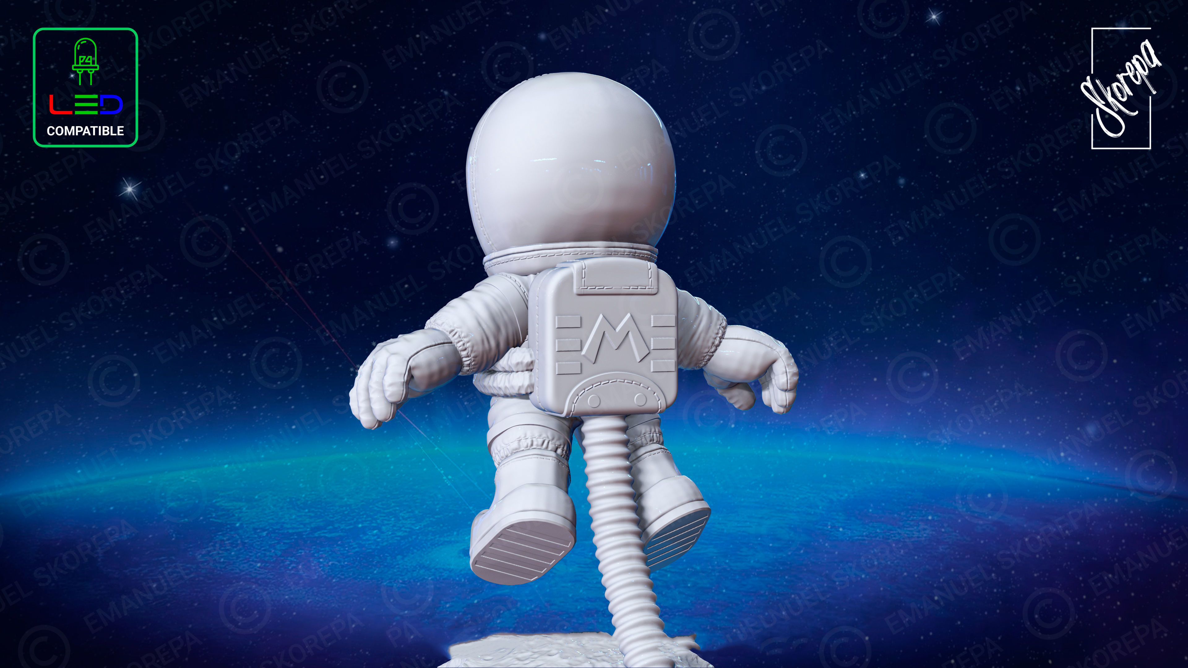 Mario Astronaut Lamp 3D model 3D printable | CGTrader