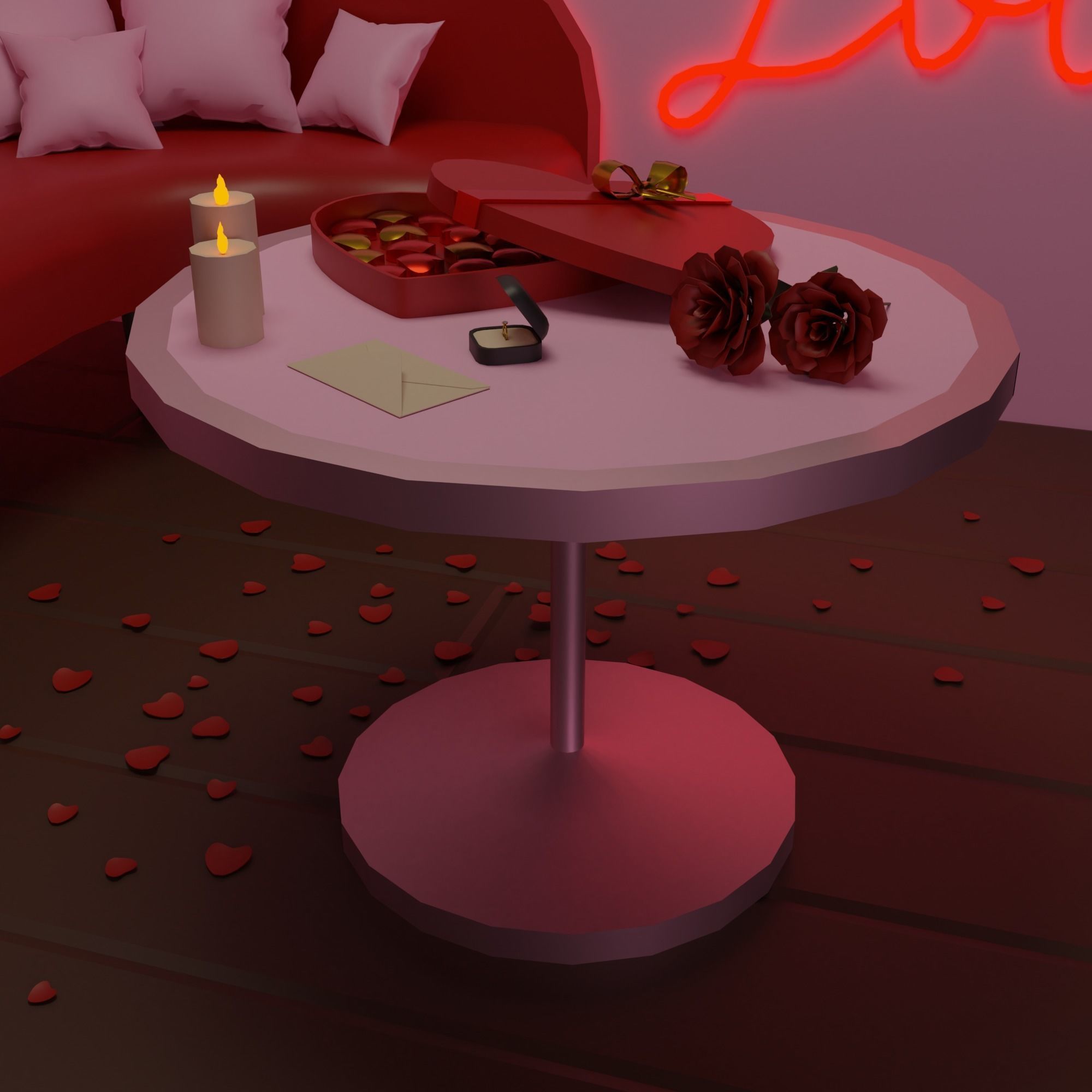 3D model Valentines Day VR / AR / low-poly | CGTrader