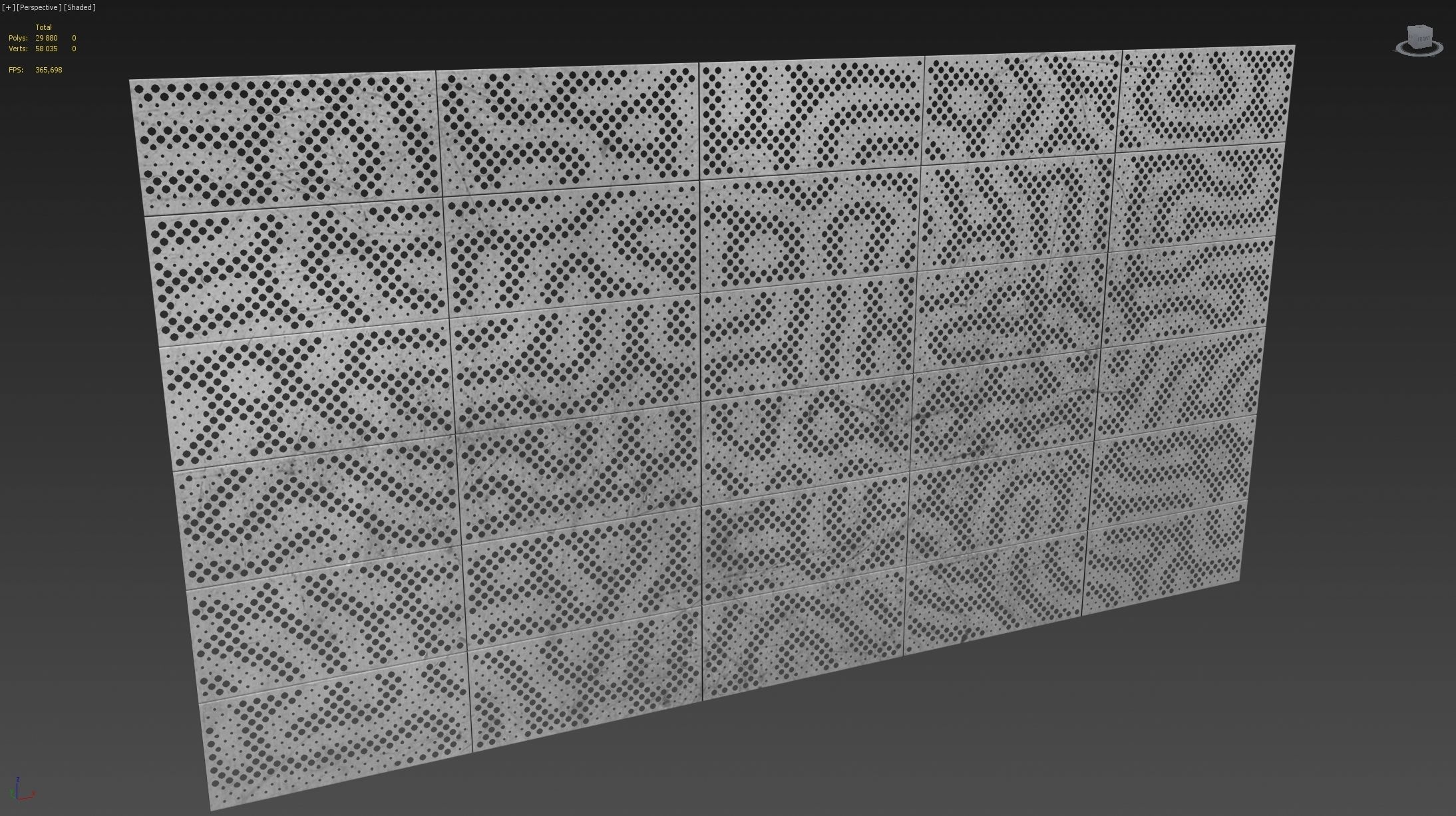 perforated metal panel 31 3D model | CGTrader