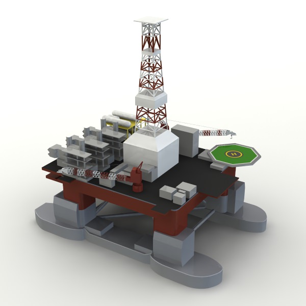 Offshore Oil Platform 3D Model .3ds - CGTrader.com