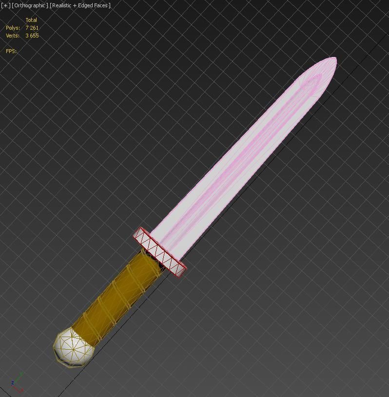 Grimgar of Fantasy and Ash Haruhiro Cosplay Weapon Prop 3D model 3D ...