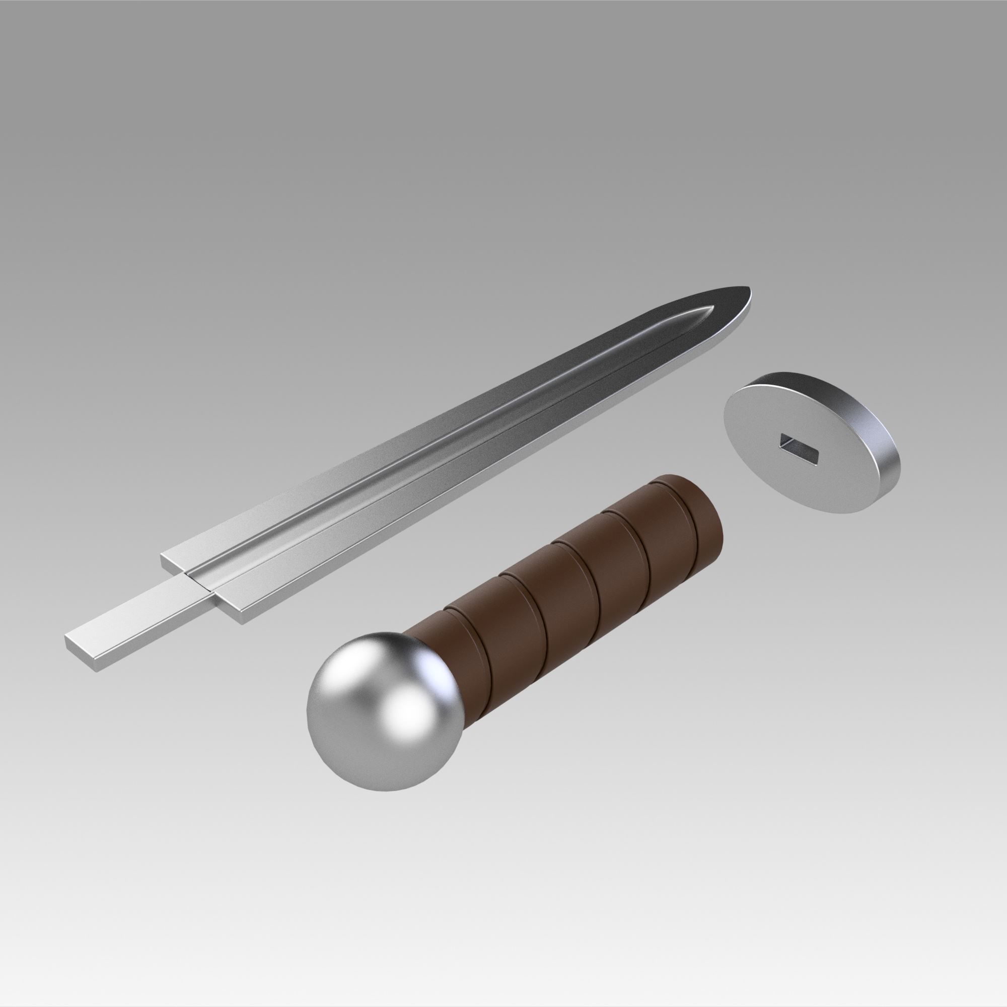 Grimgar of Fantasy and Ash Haruhiro Cosplay Weapon Prop 3D model 3D ...