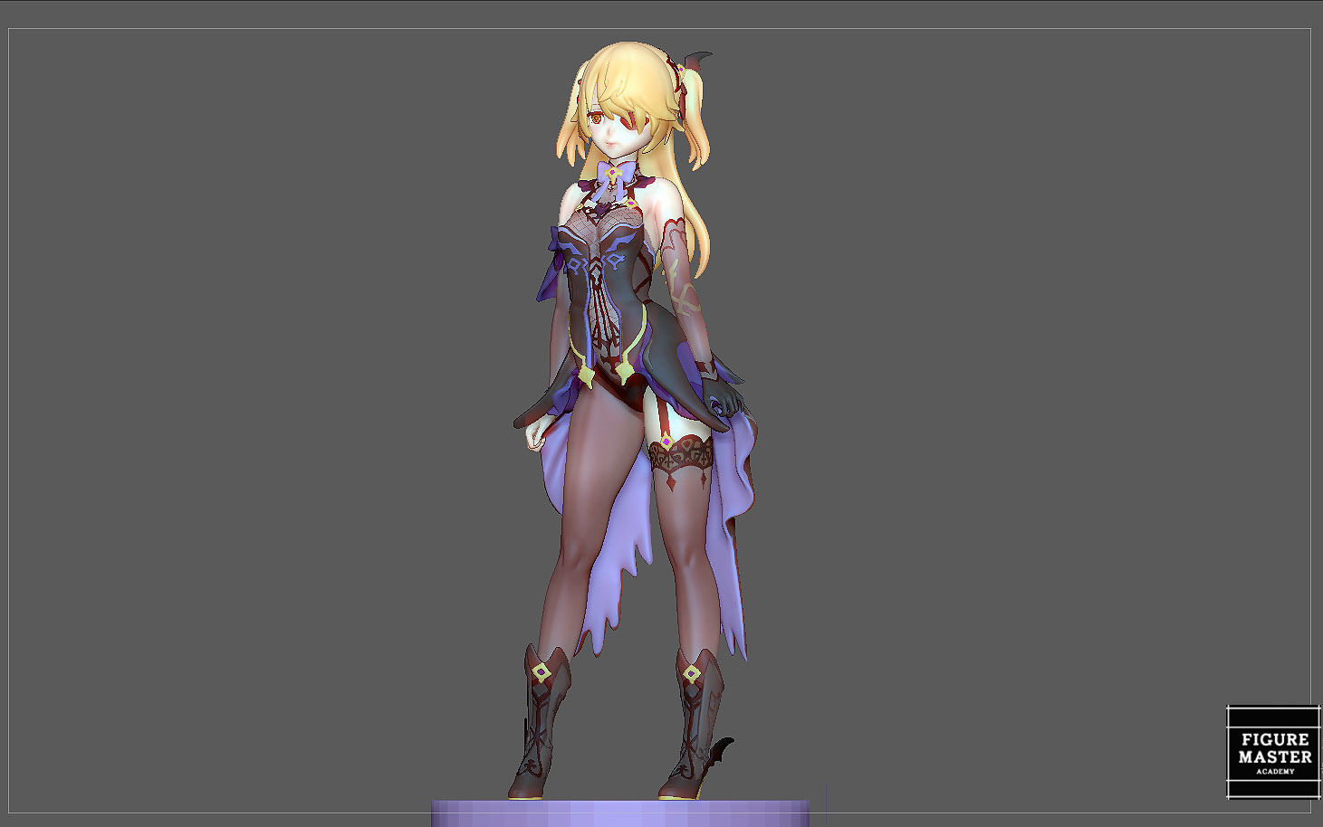 FISCHL GENSHIN IMPACT STATUE CUTE GIRL GAME CHARACTER ANIME 3D model 3D ...