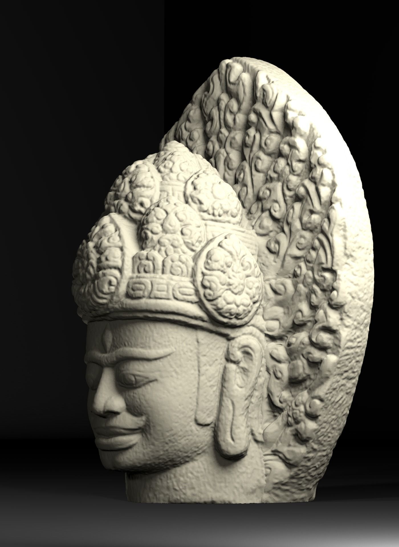 Lord Shiva head sculpture - Hindu sculpture 06 3D model | CGTrader