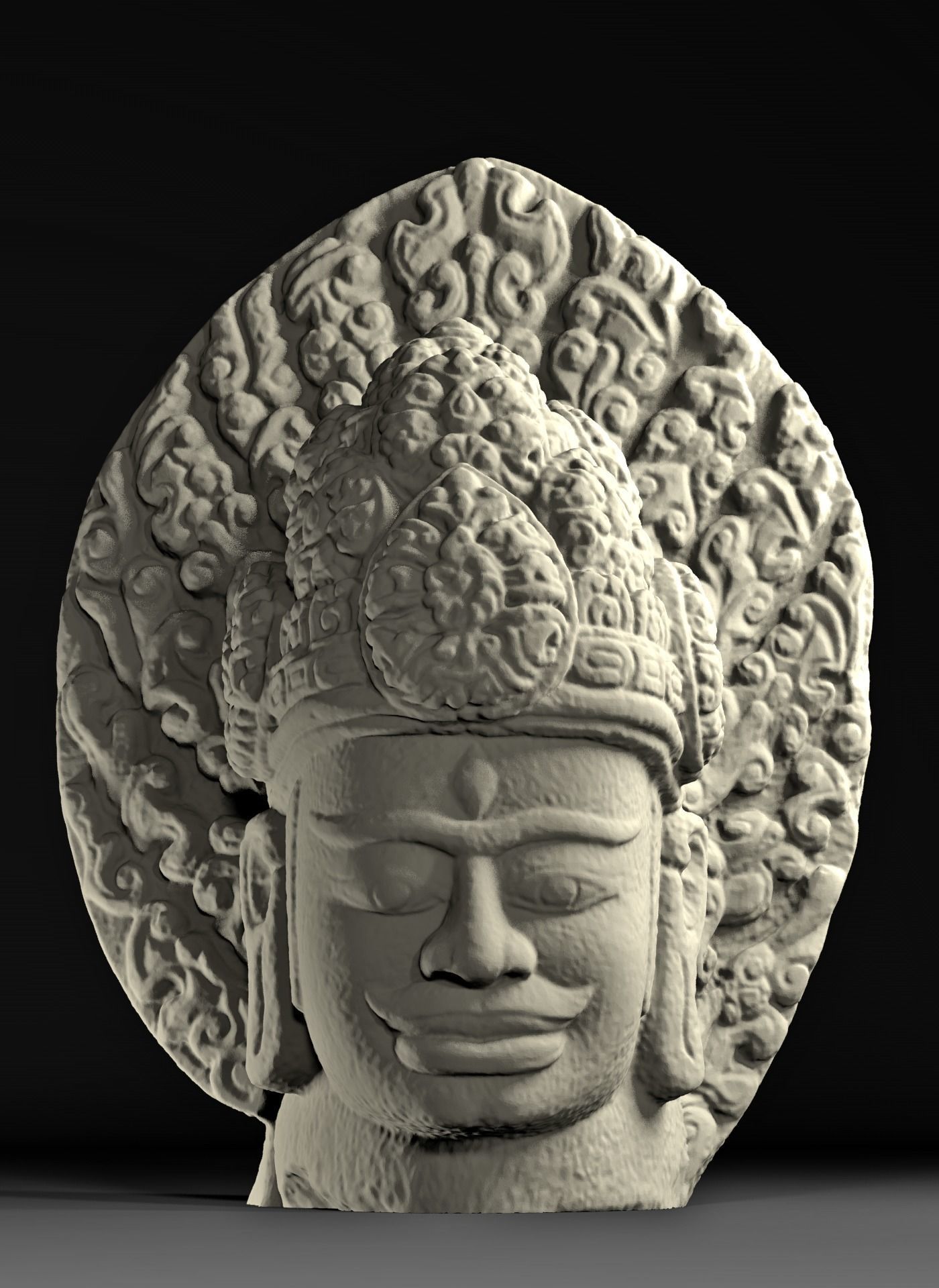 Lord Shiva head sculpture - Hindu sculpture 06 3D model | CGTrader
