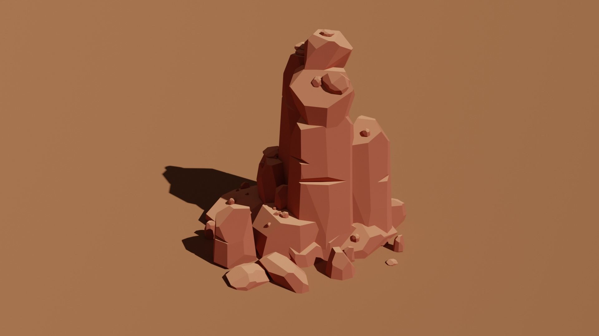 3D model Cliff rock stone set 3D model Low-poly VR / AR / low-poly ...