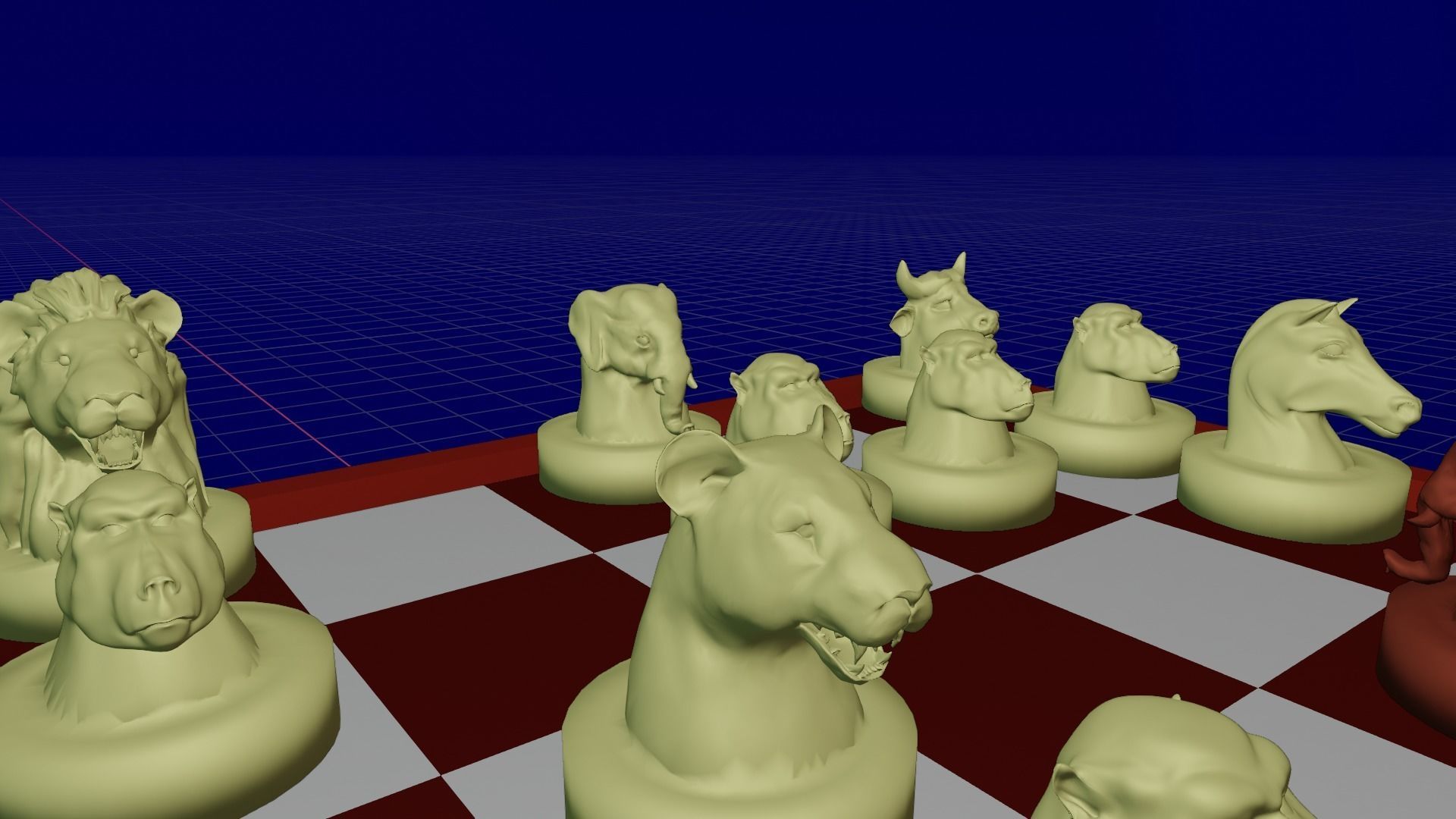Chess animal characters 3D model 3D printable | CGTrader