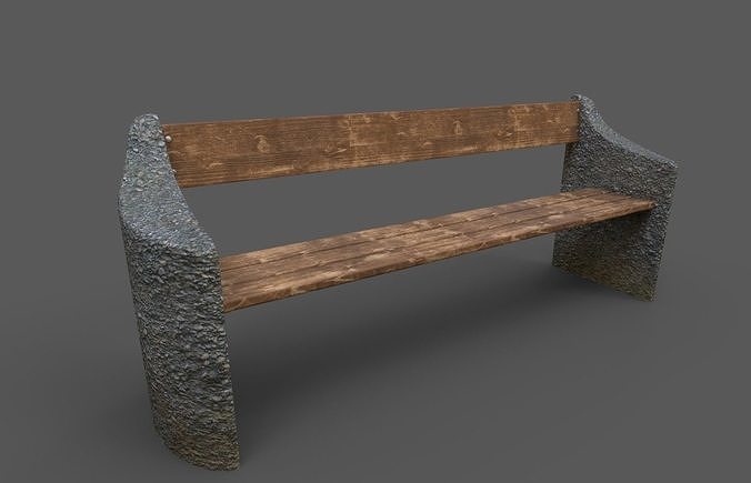 3D model Outdoor bench 01 VR / AR / low-poly | CGTrader