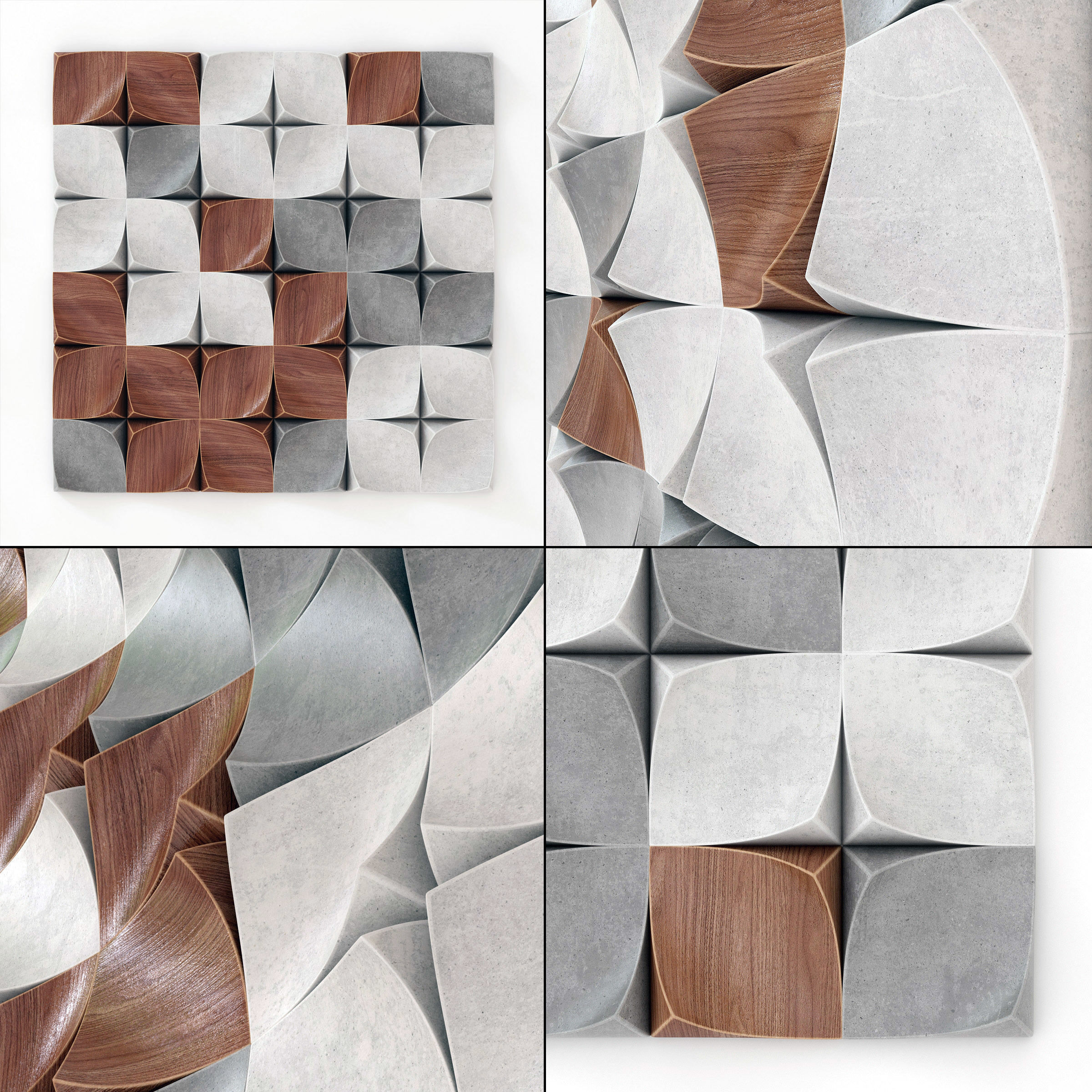 Panel concrete wood sheet angle n1 3D model | CGTrader