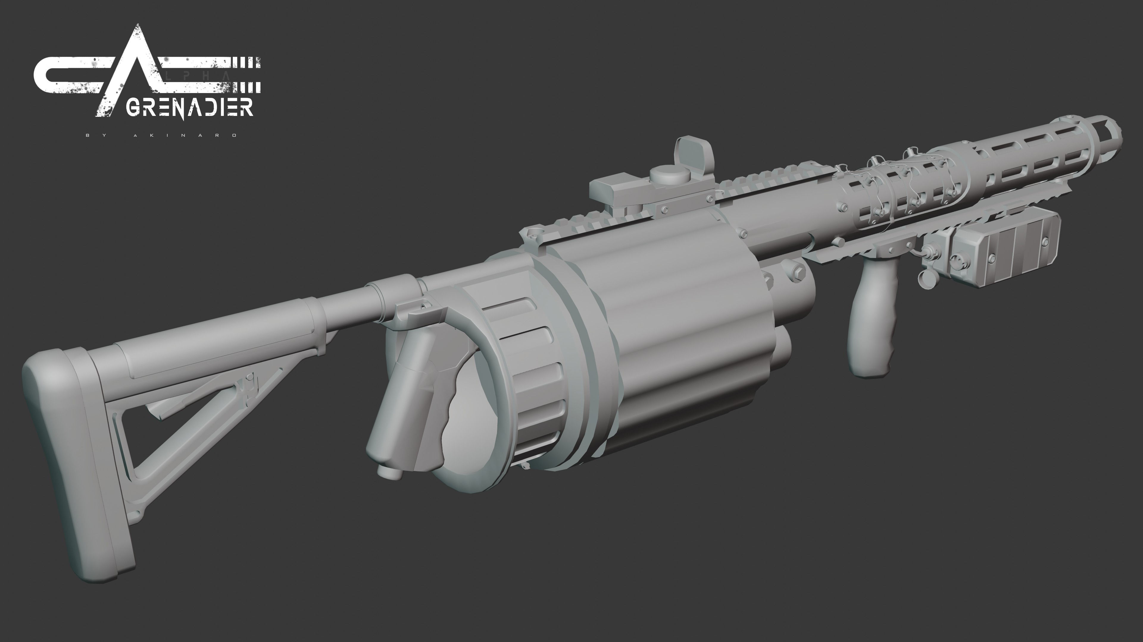 3D model Grenade Launcher Alpha Grenadier VR / AR / low-poly | CGTrader