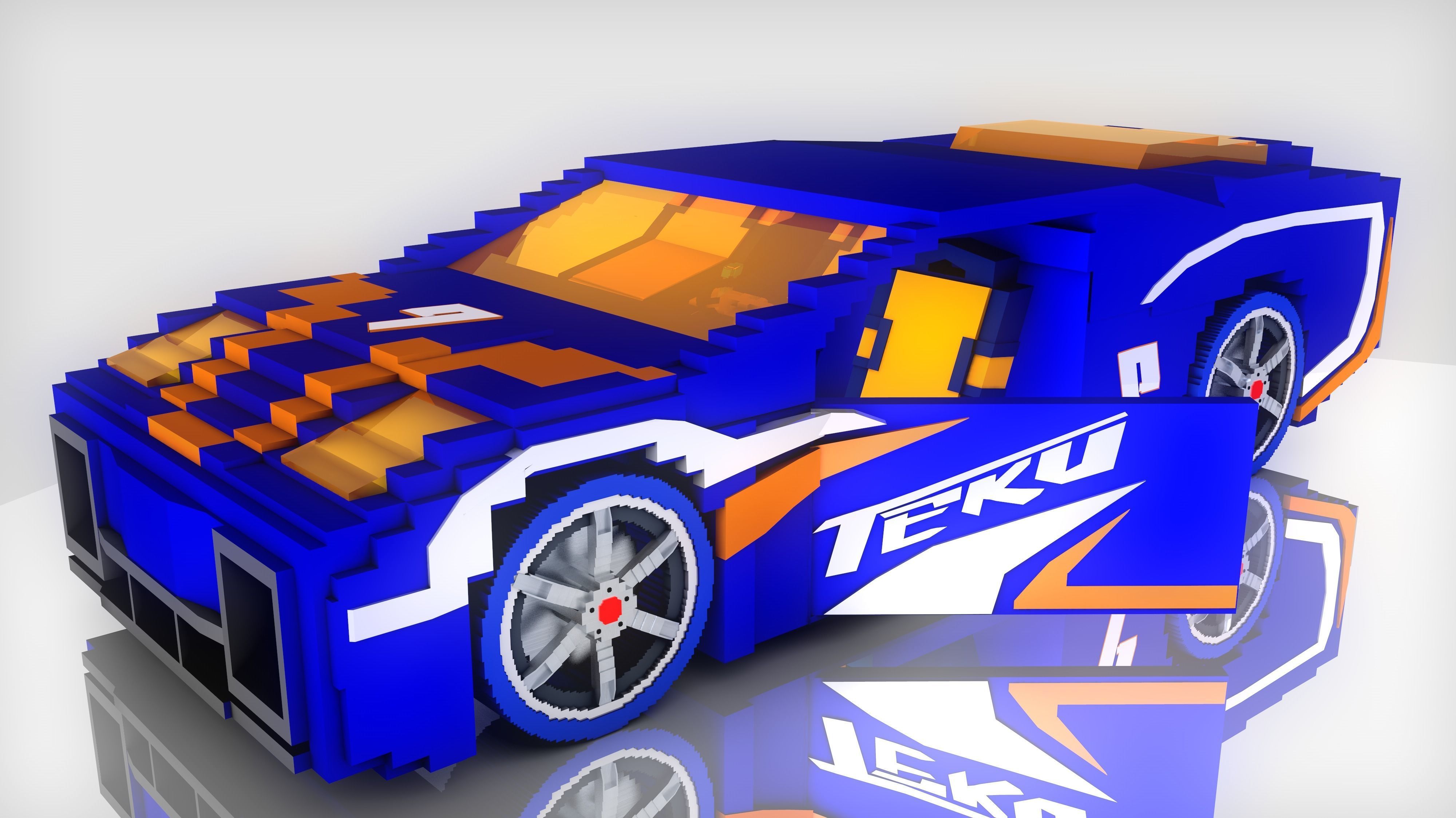 Minecraft Reverb Car 3D Model V1 free 3D model | CGTrader