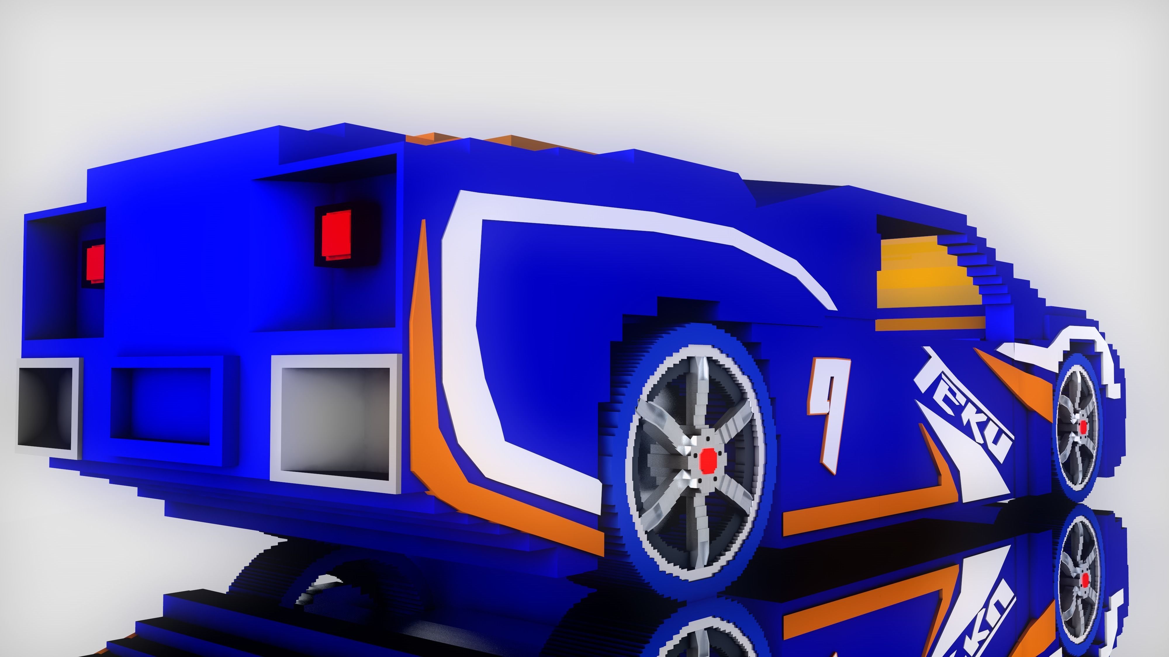 Minecraft Reverb Car 3D Model V1 free 3D model | CGTrader