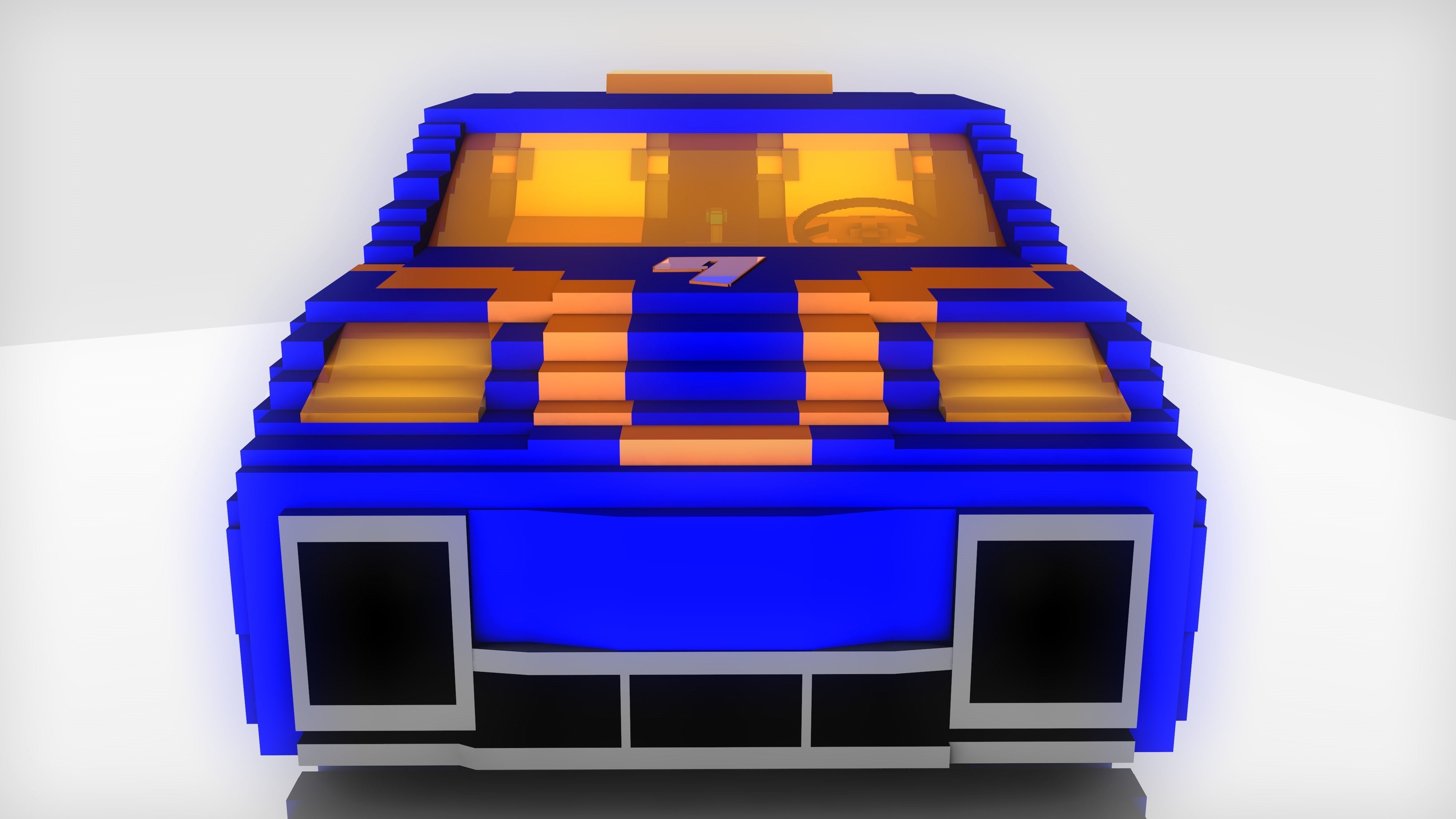 Minecraft Reverb Car 3D Model V1 free 3D model | CGTrader