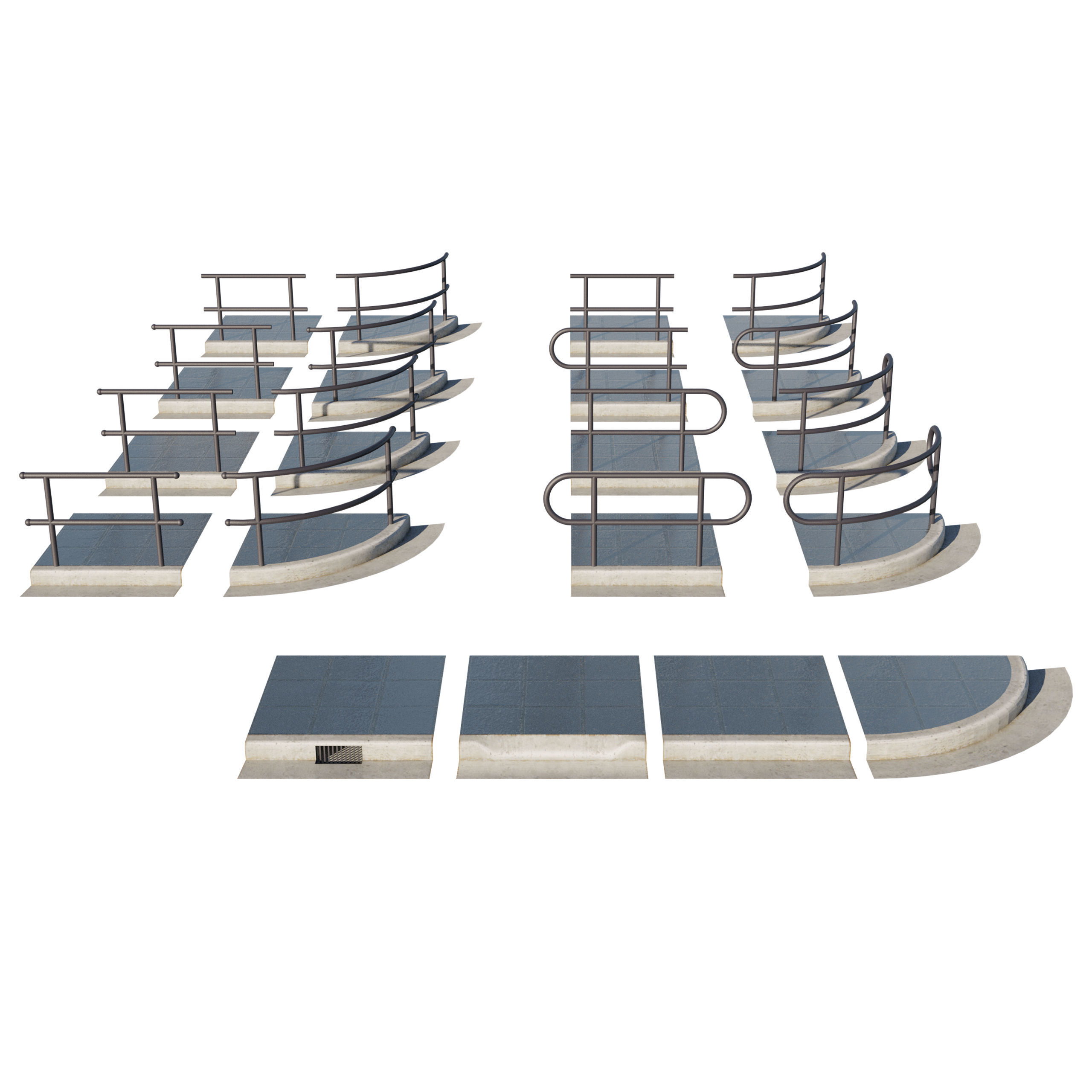 Curb Or Sidewalk Builder For City Scene Or Urban Environments 3D model ...