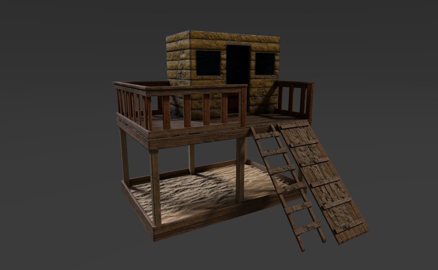 3D model Old Wood Fort VR / AR / low-poly | CGTrader