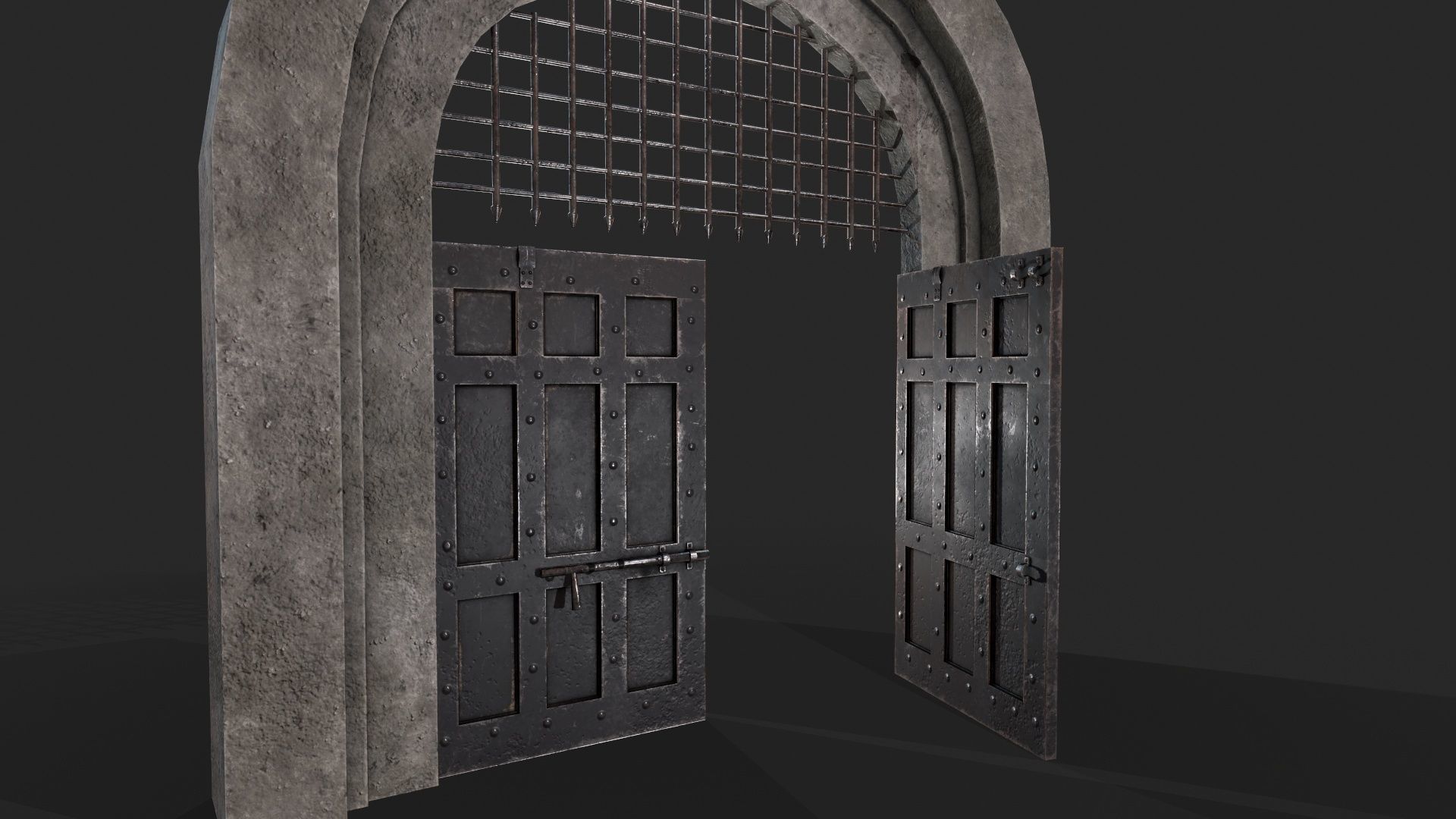 3D model Medieval Gate VR / AR / low-poly | CGTrader