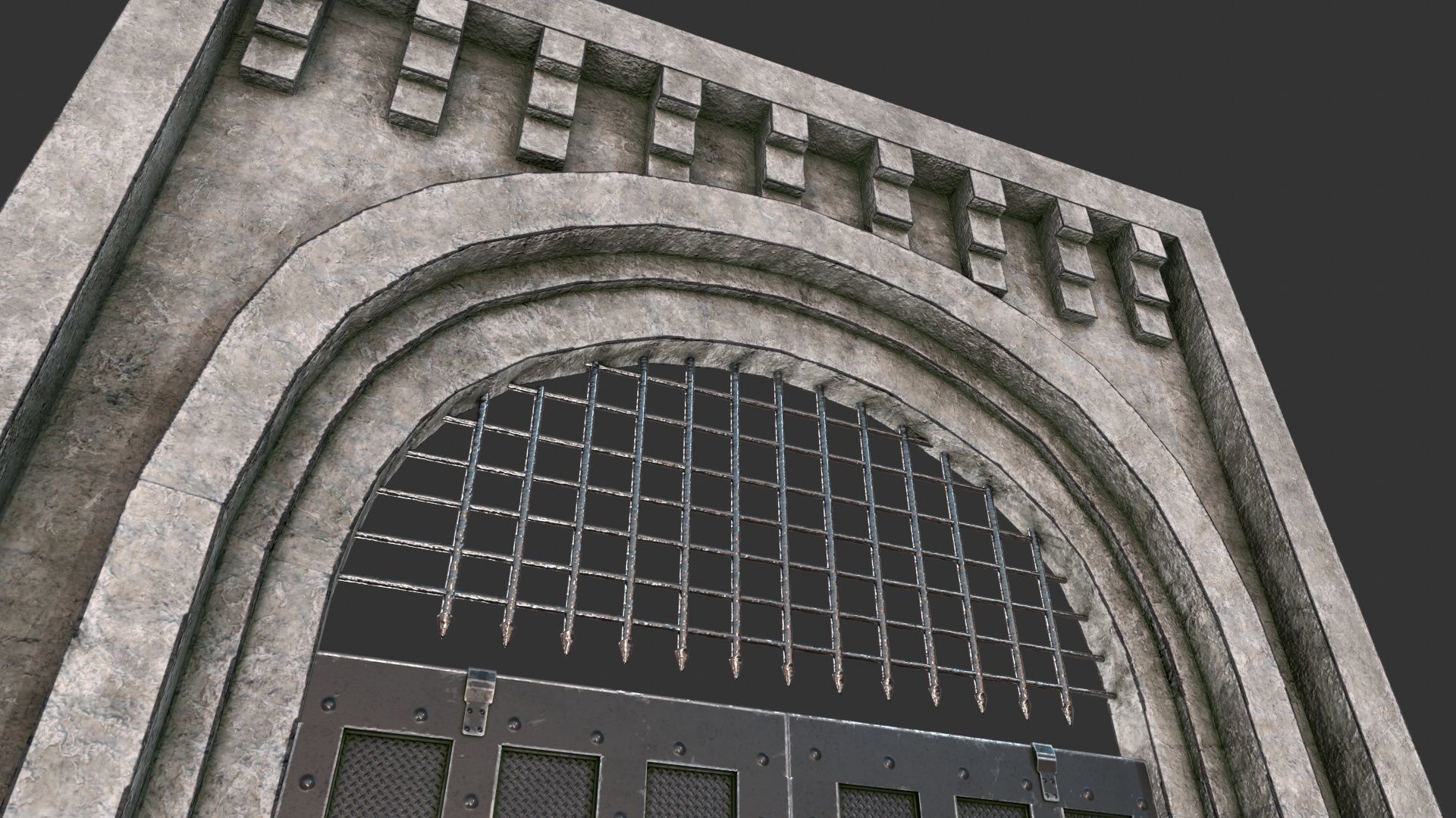 3D model Medieval Big Gate VR / AR / low-poly | CGTrader