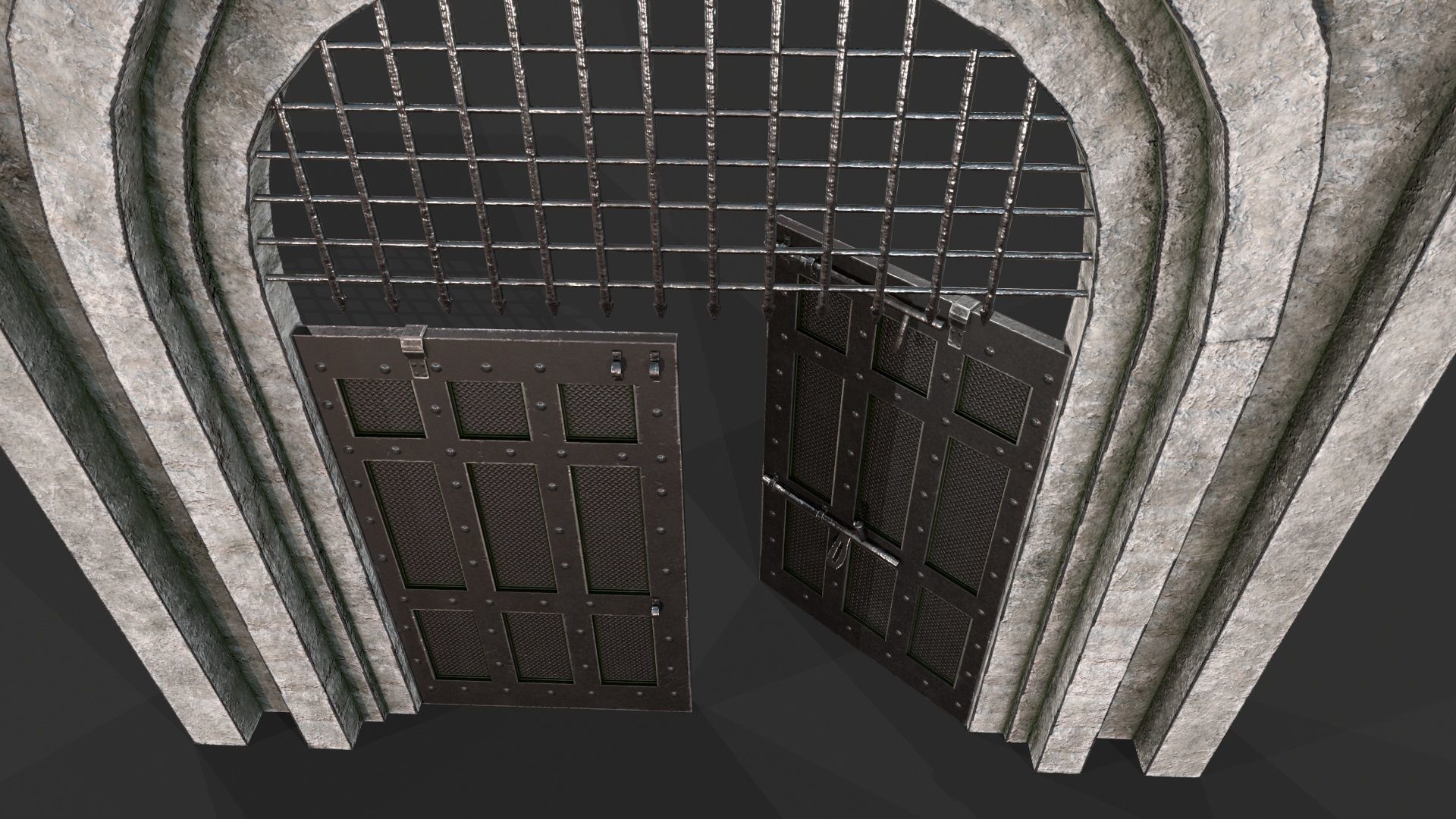 3D model Medieval Big Gate VR / AR / low-poly | CGTrader