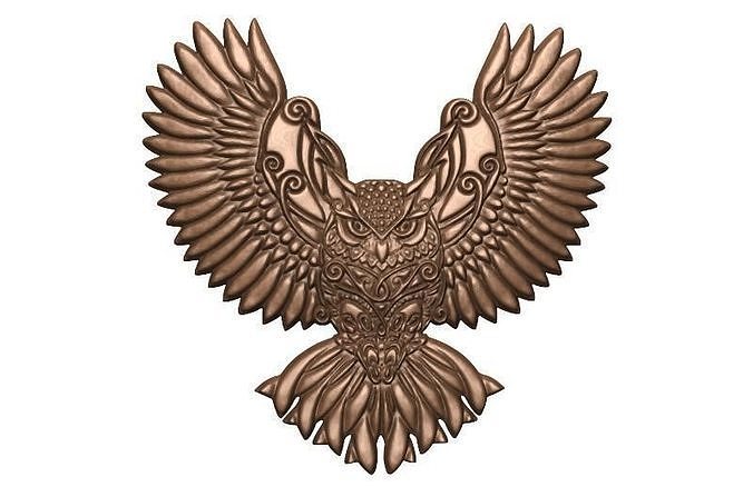 Owl CNC 4 3D model 3D printable | CGTrader